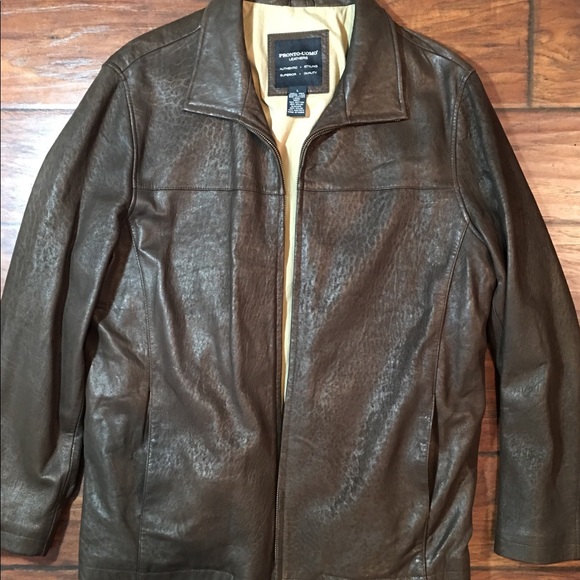Pronto Uomo | Jackets & Coats | Prontouomo Brown Lamb Leather Jacket ...